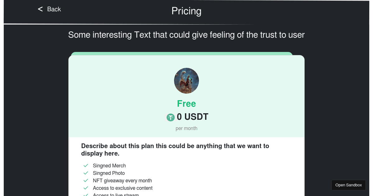 Card design - Codesandbox