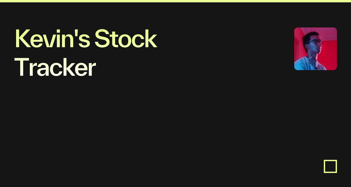 Kevin's Stock Tracker - Codesandbox