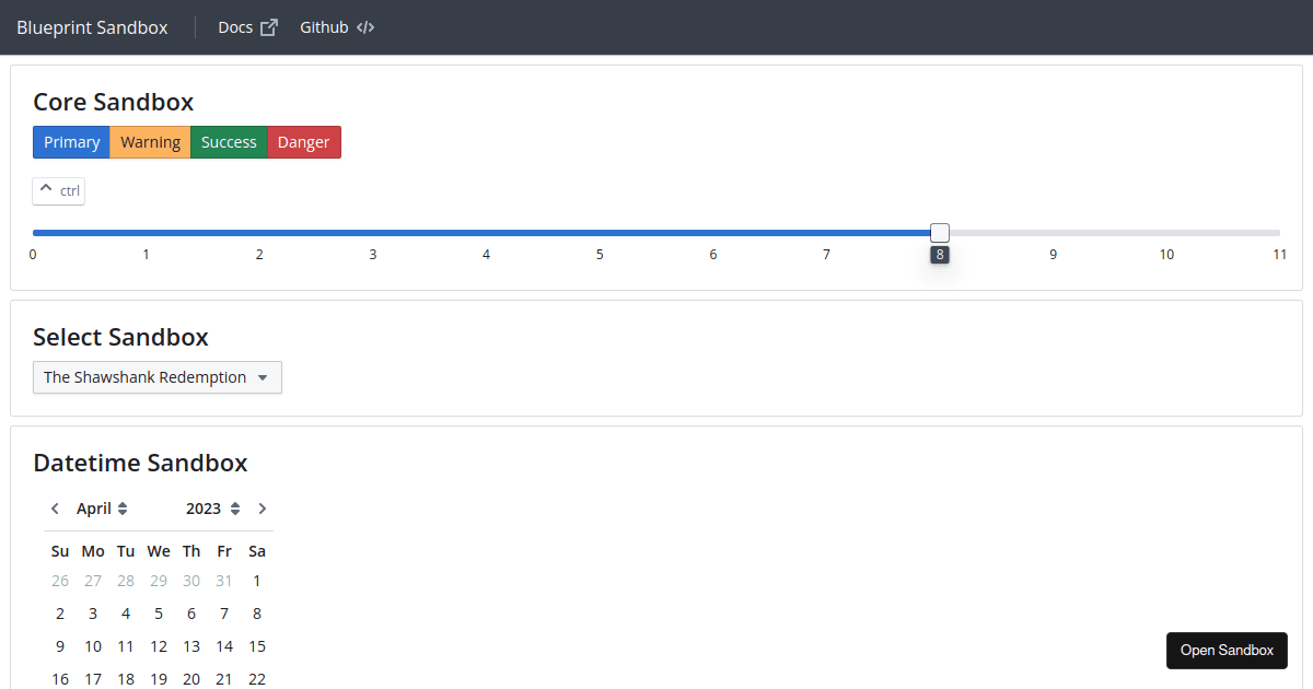 Blueprint Sandbox (legacy) - Codesandbox
