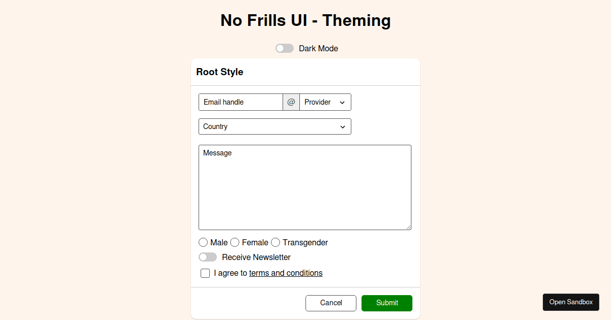 theming - Codesandbox