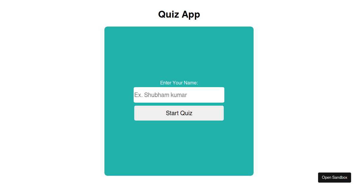 React Codesandbox