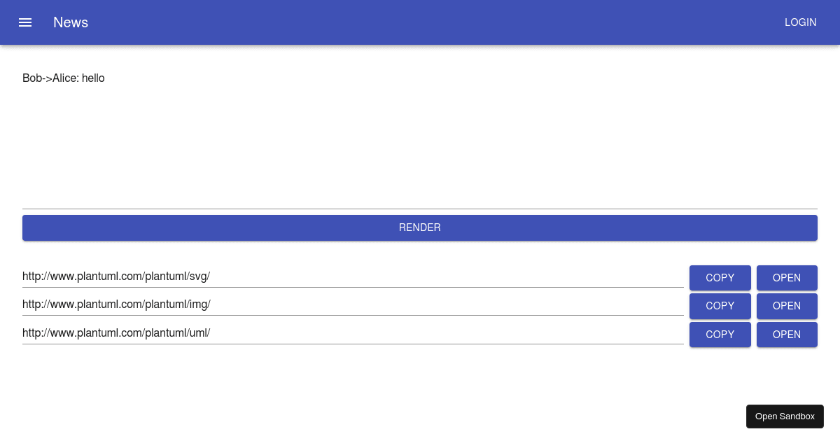 plantuml - Codesandbox