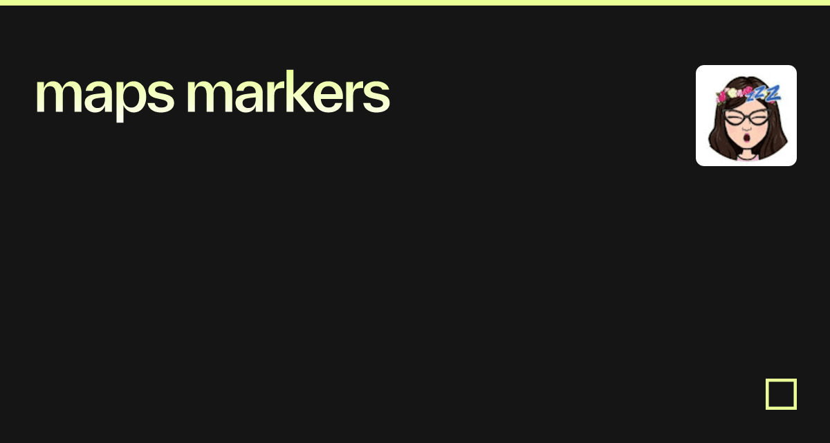 maps markers - Codesandbox