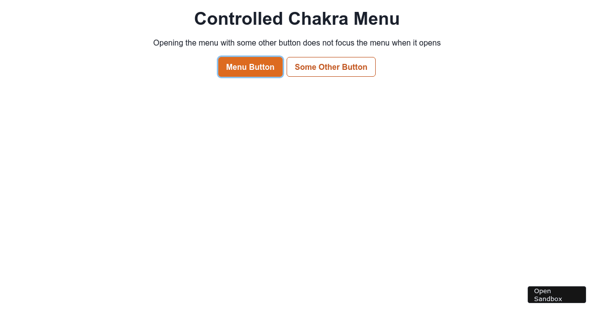 Controlled Chakra Menu - Codesandbox