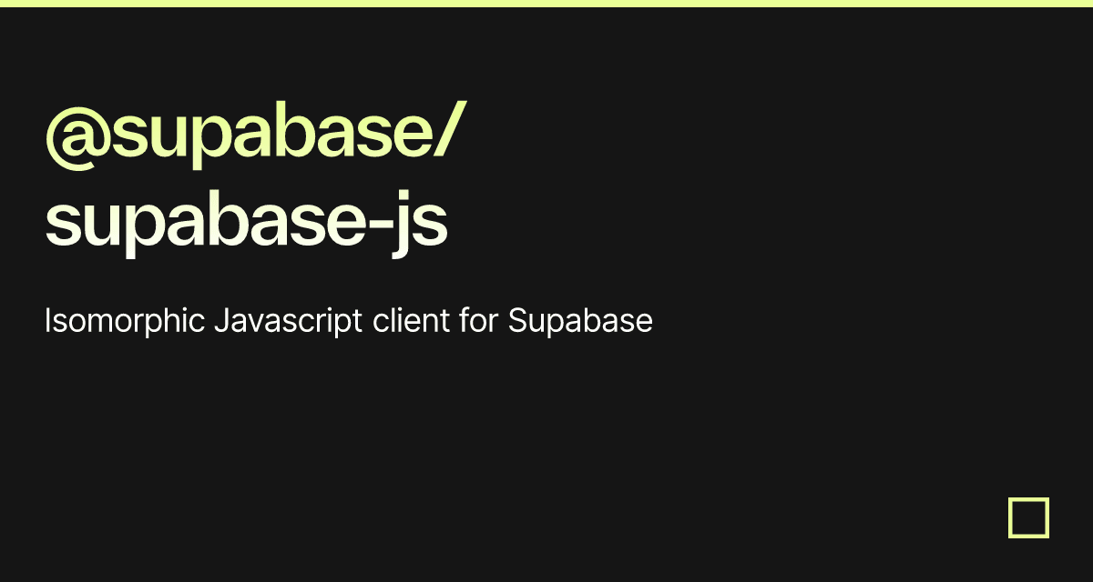 @supabase/supabase-js - Codesandbox