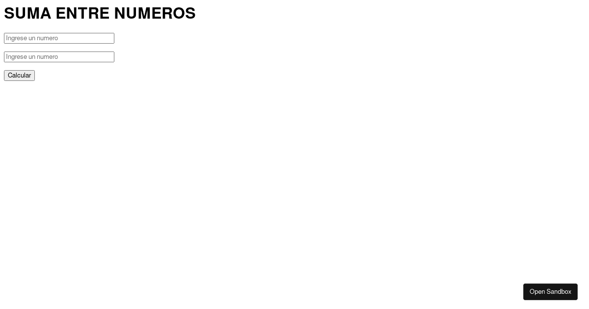 suma-entre-numeros - Codesandbox