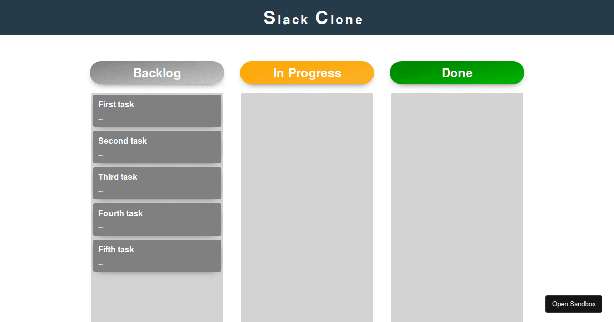 Slack Basic Clone Codesandbox