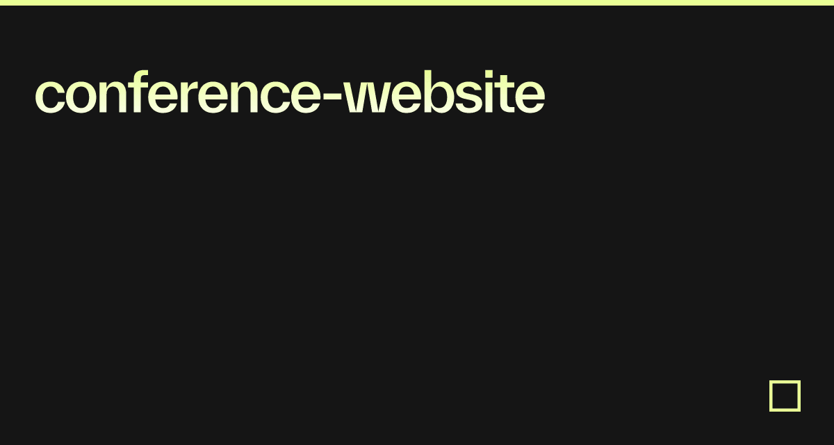 conference-website - Codesandbox