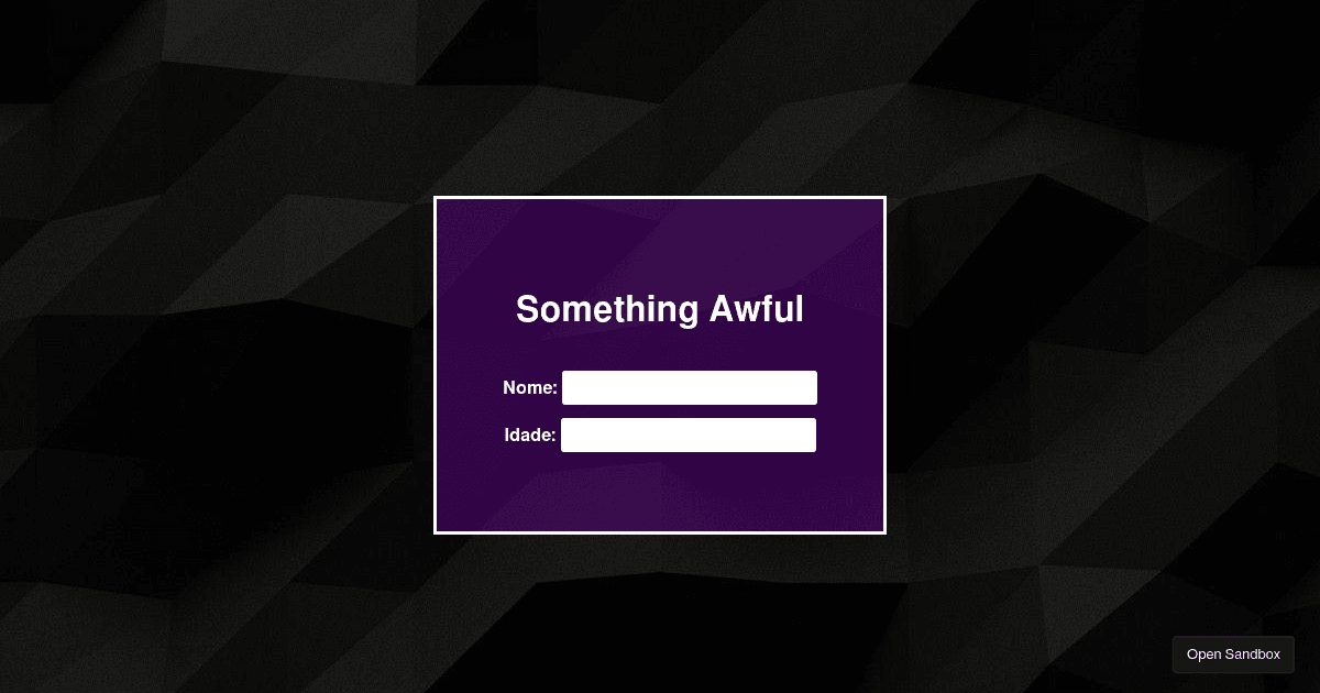 Tela de Login - Treino Redux - Codesandbox