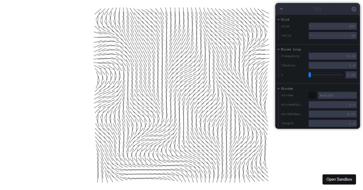 Flow Fields Codesandbox