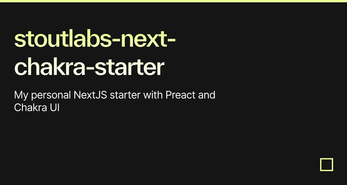 stoutlabs-next-chakra-starter - Codesandbox