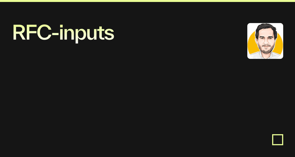 RFC-inputs - Codesandbox
