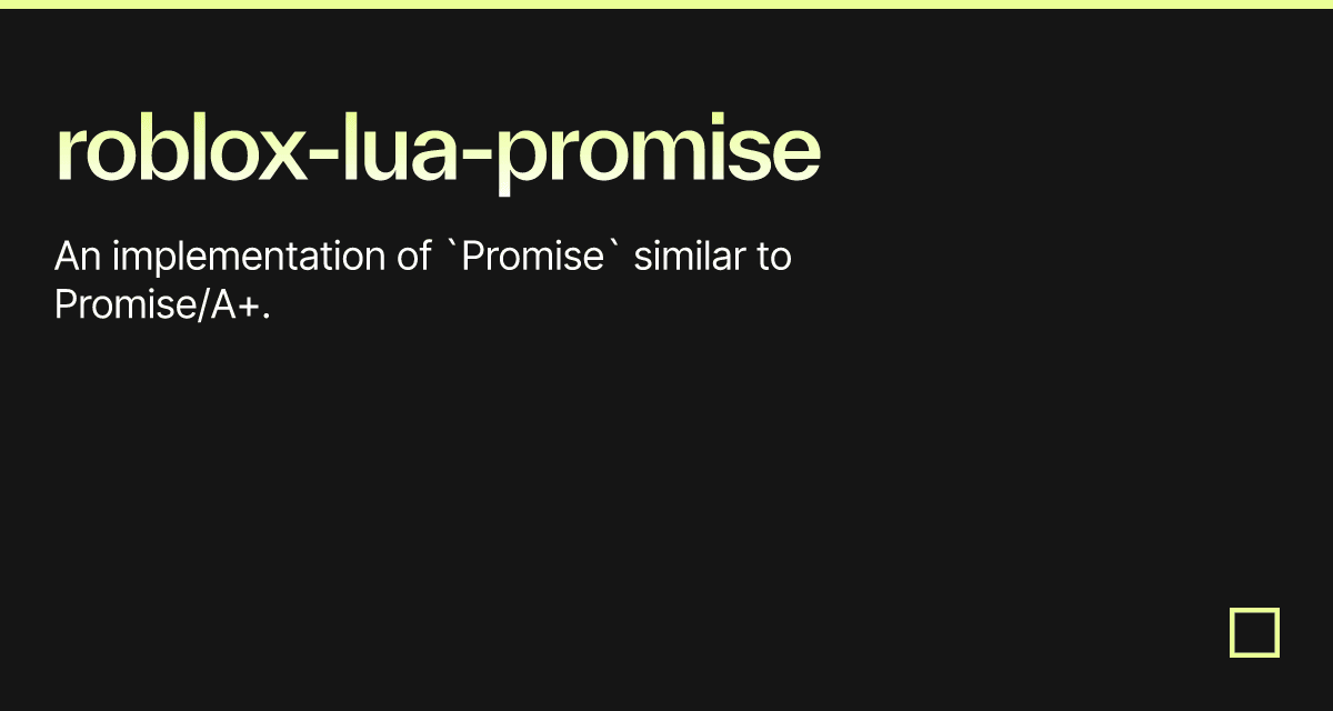 roblox-lua-promise - Codesandbox