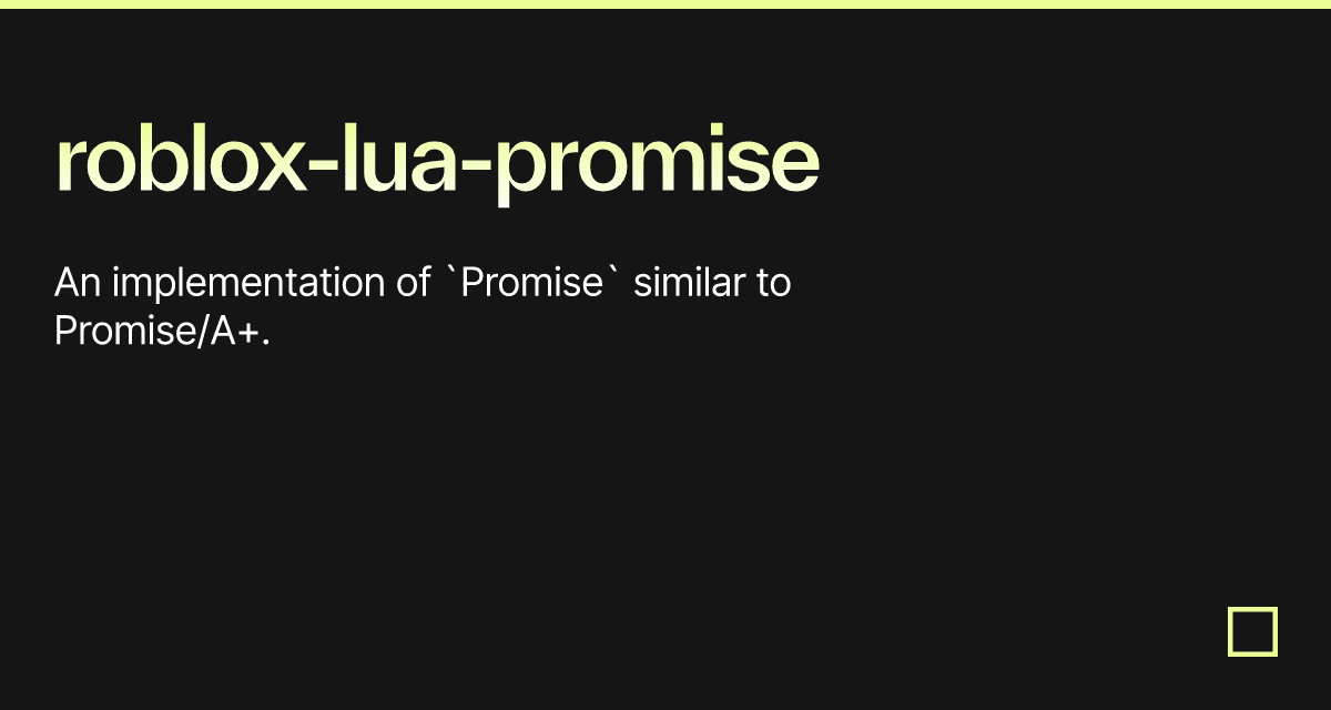 roblox-lua-promise - Codesandbox