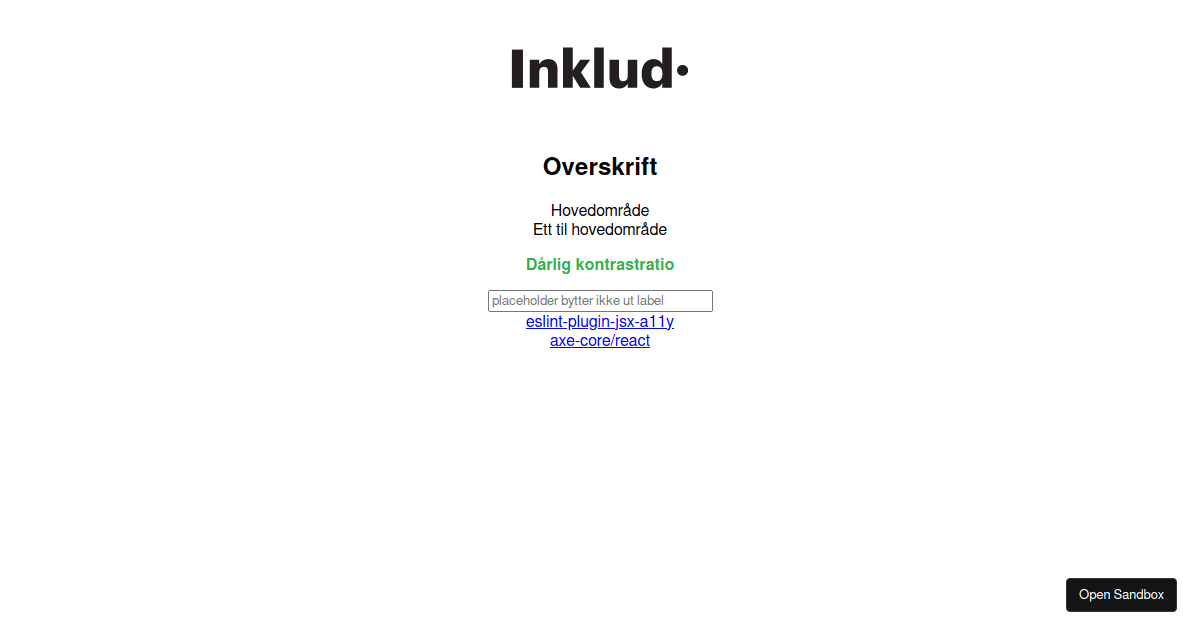 axe-core react - Codesandbox