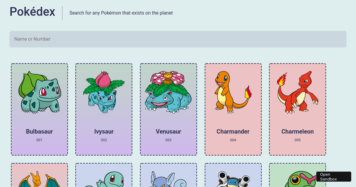 Pokedex-app (latest) - Codesandbox