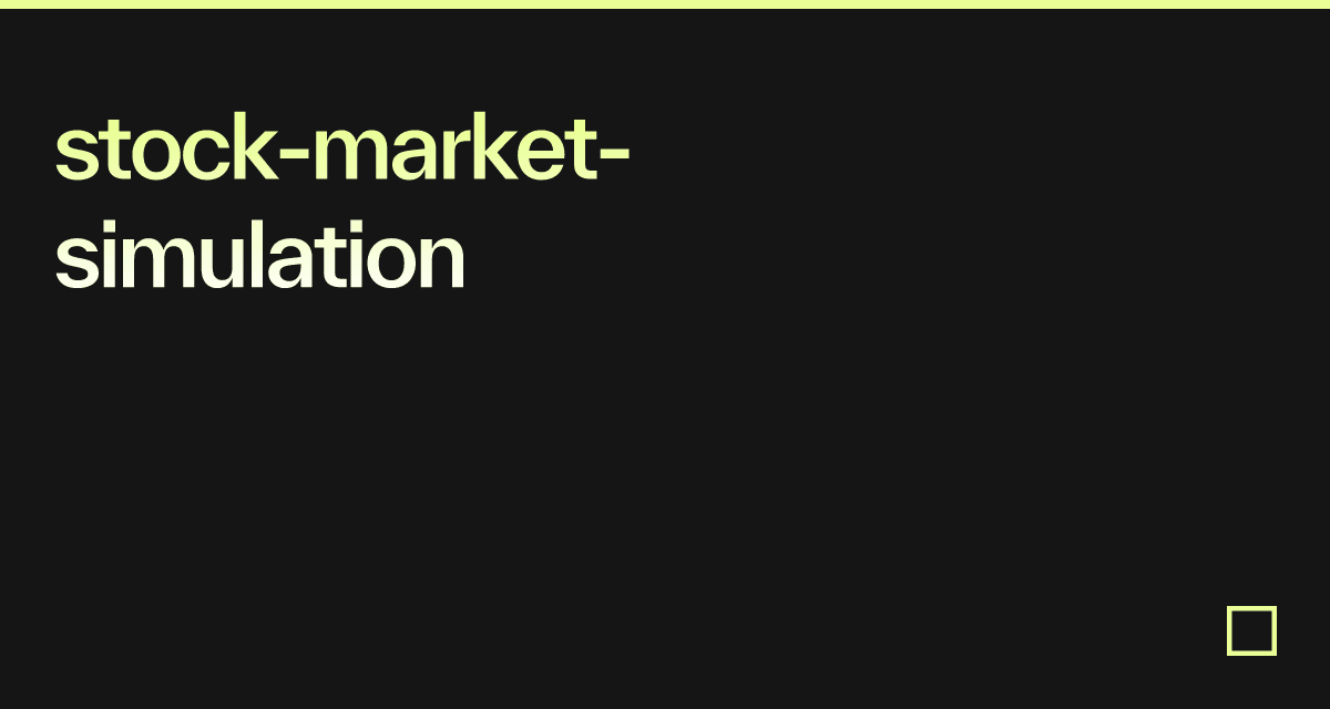 stock-market-simulation - Codesandbox