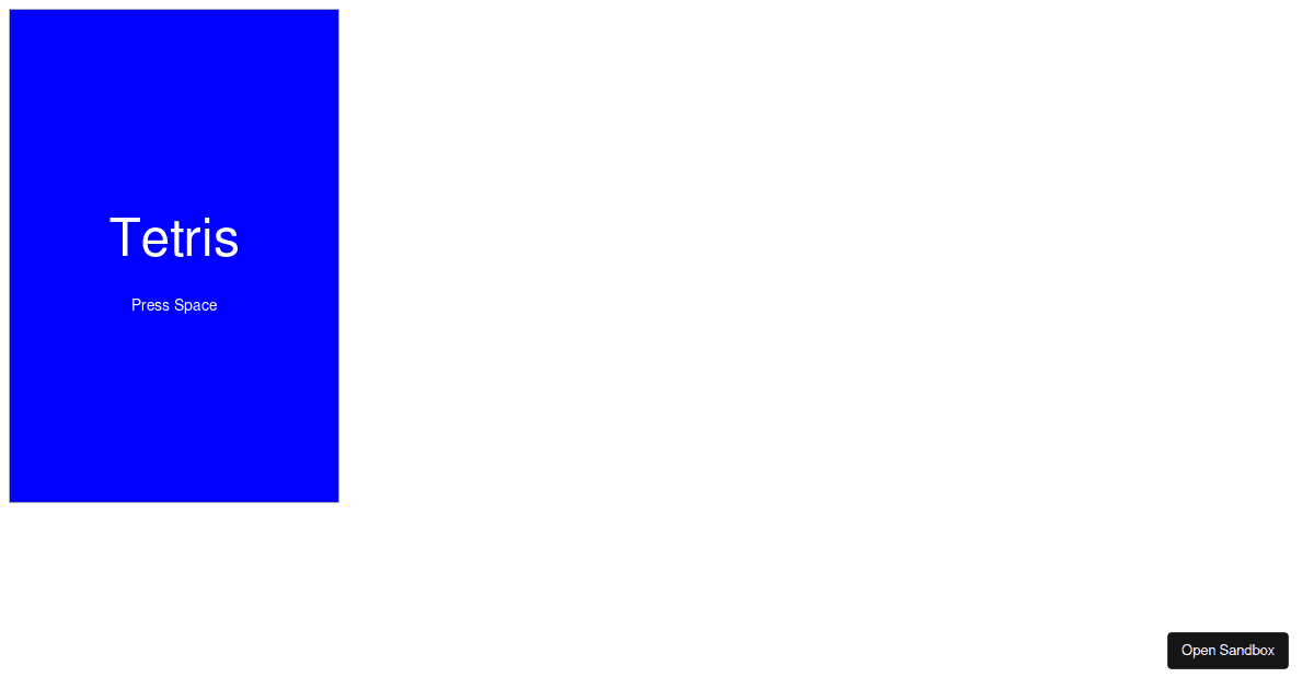 Tetris - Codesandbox