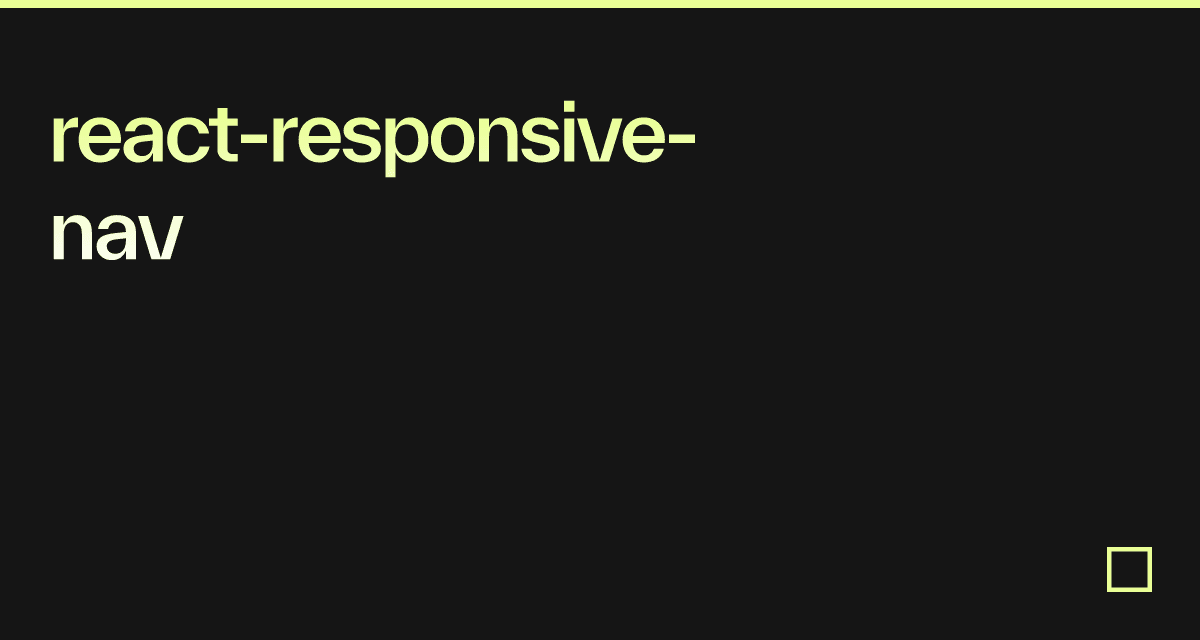 react-responsive-nav - Codesandbox