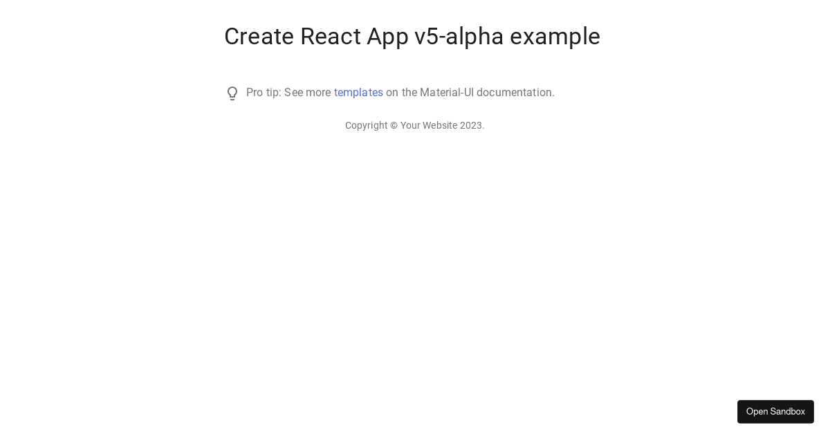 create-react-app - Codesandbox