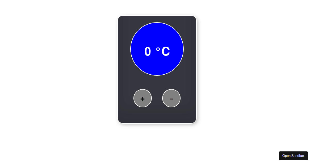 temperature control - Codesandbox