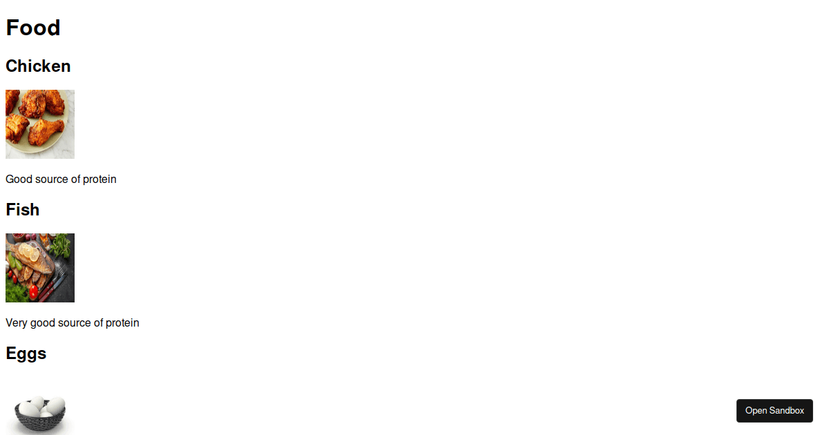 Props and Key Example - Codesandbox