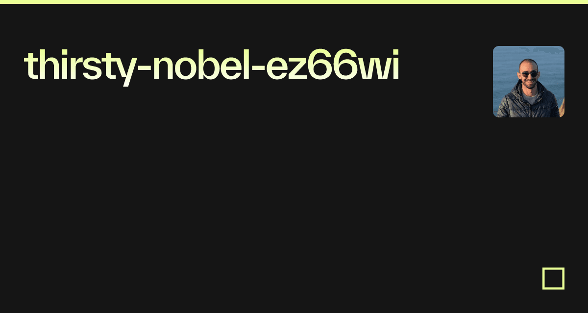 thirsty-nobel-ez66wi - Codesandbox