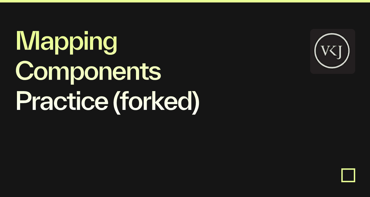 Mapping Components Practice (forked) - Codesandbox