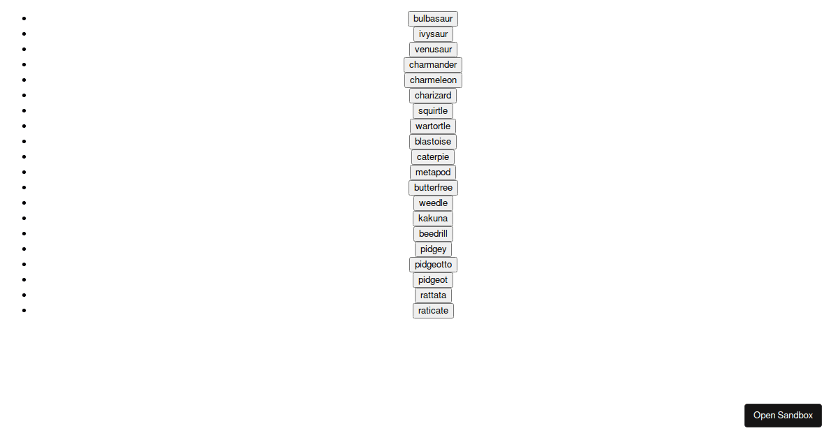 pokemon practice - Codesandbox