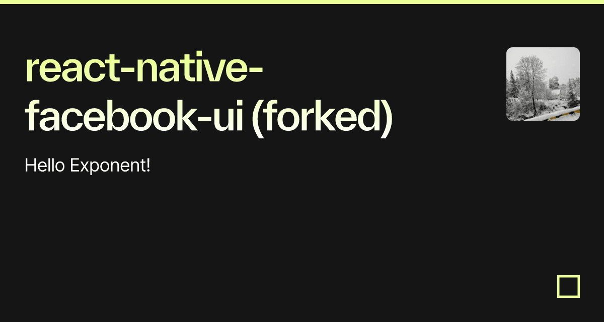 react-native-facebook-ui (forked) - Codesandbox