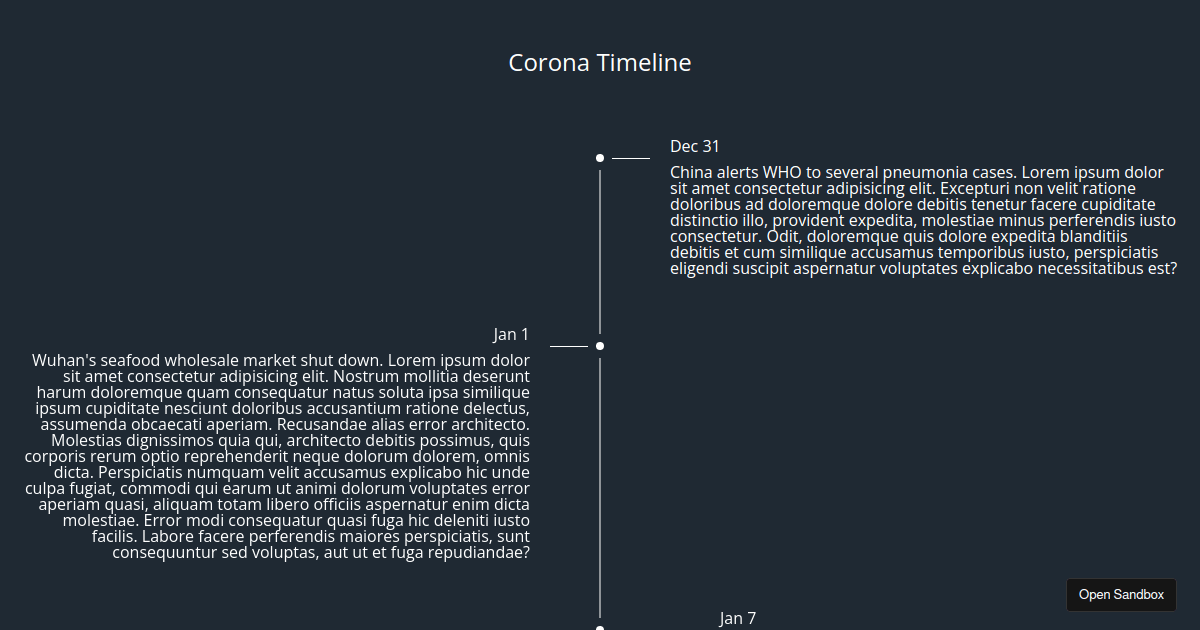 Timeline - Codesandbox