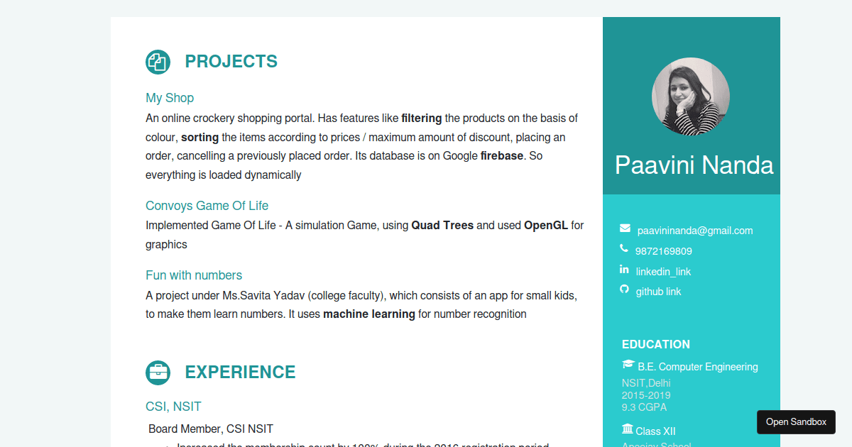 coding-blocks-archives/DwarkaWebShowcases: Portfolio - Codesandbox