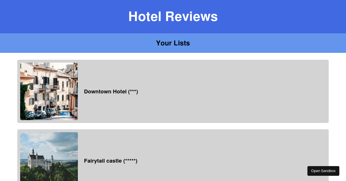 hotel-review - Codesandbox