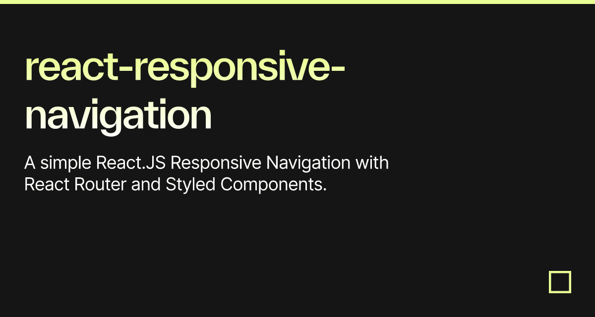 react-responsive-navigation - Codesandbox