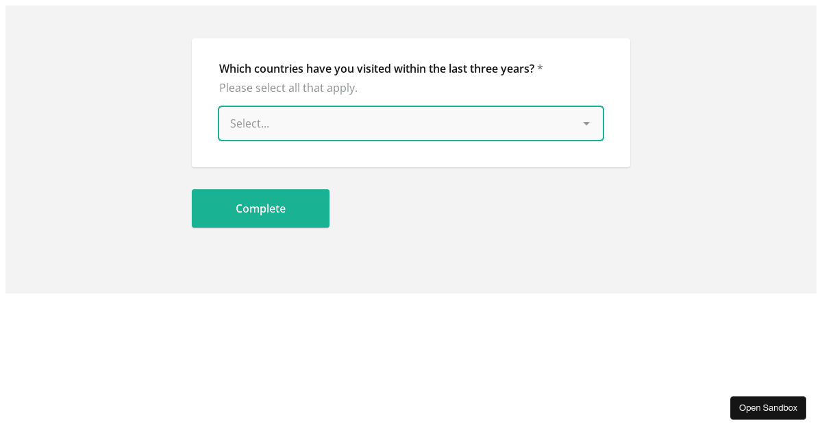 surveyjs-angular - Codesandbox