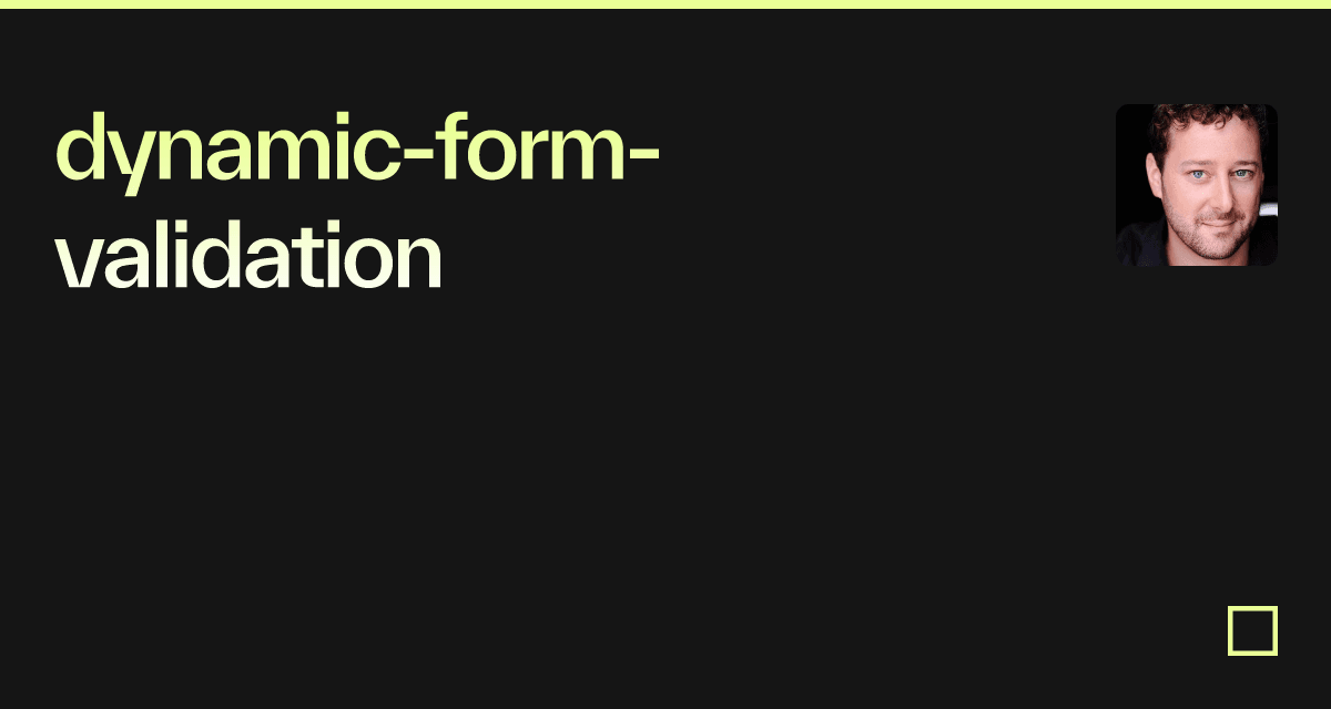 dynamic-form-validation - Codesandbox dynamic-form-validation - Codesandbox