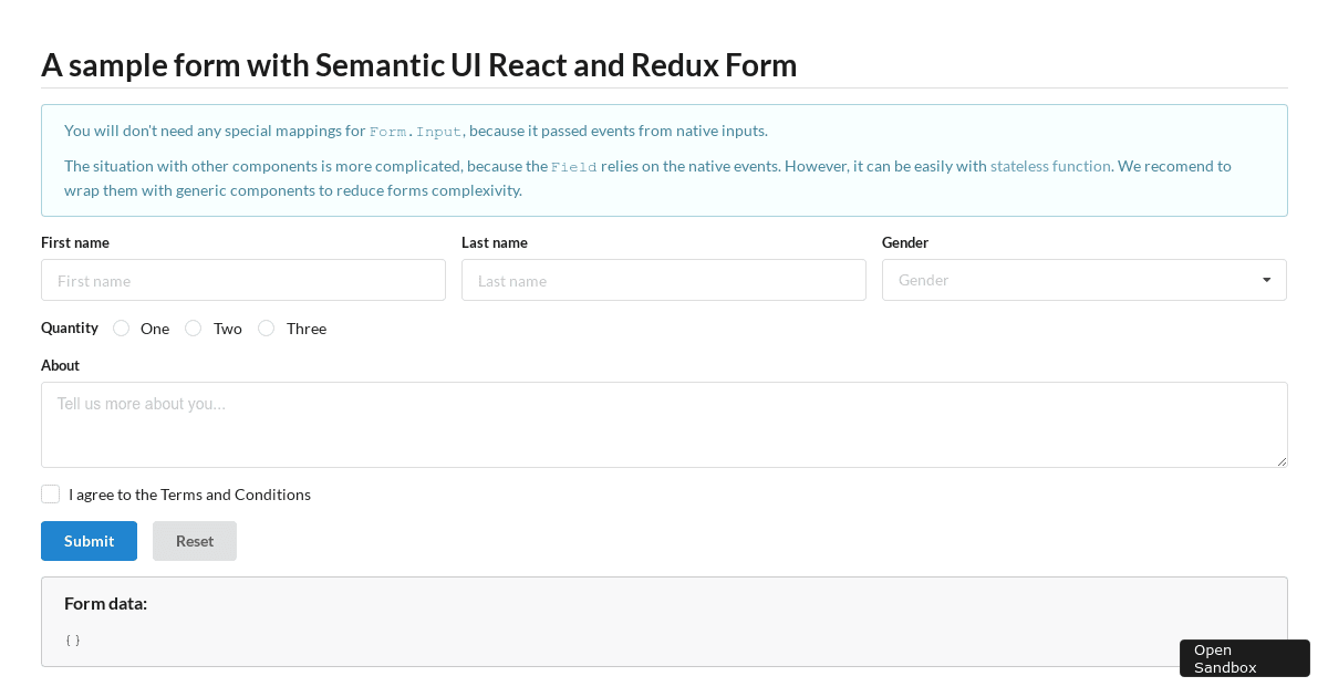 semantic-ui-react-with-redux-form - Codesandbox
