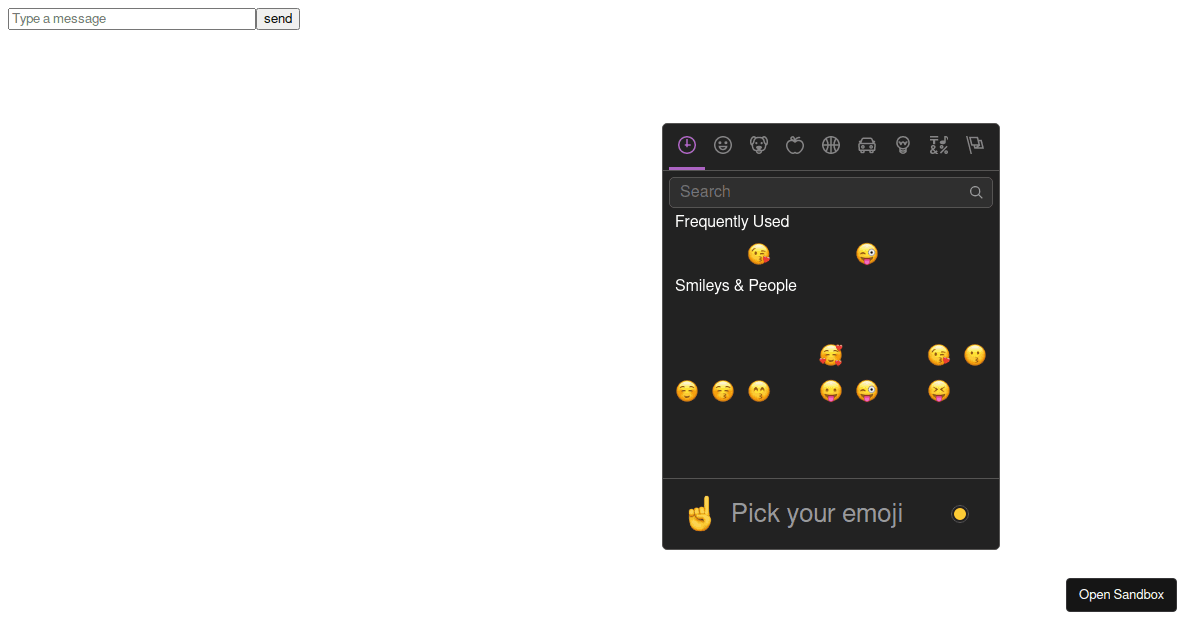 render emoji - Codesandbox