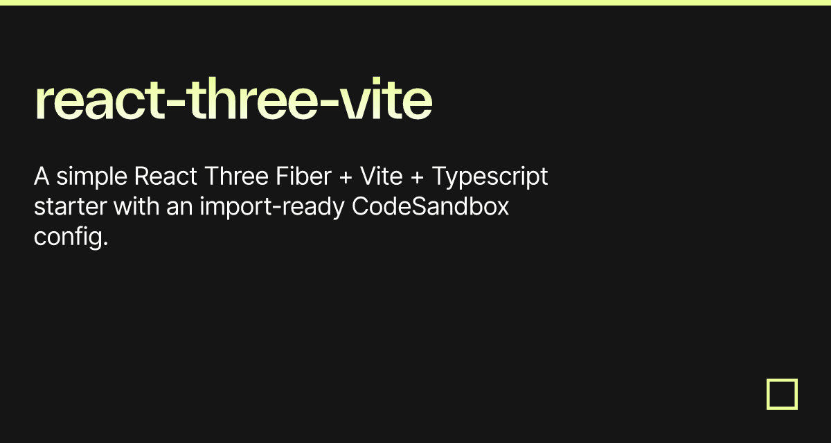 react-three-vite - Codesandbox