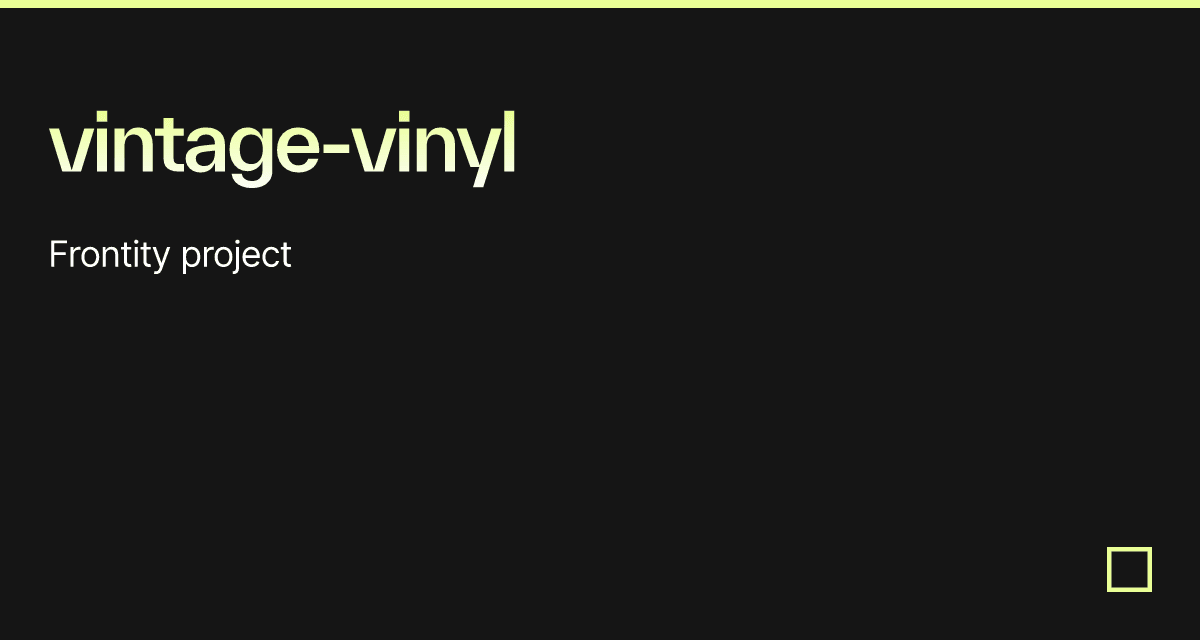 vintage-vinyl - Codesandbox