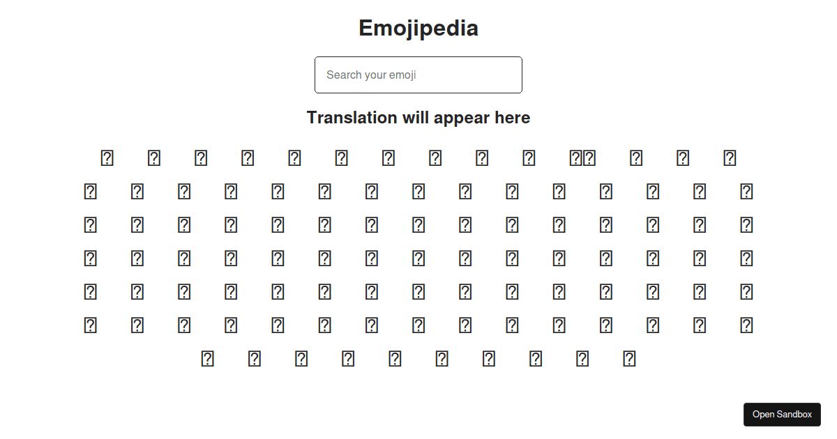 emojipedia - Codesandbox