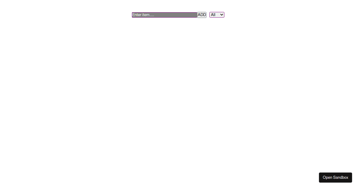 Todo App Javascript Codesandbox