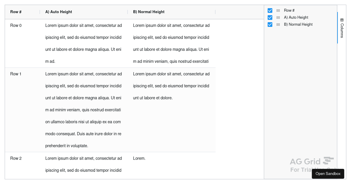 ag-grid-packages - Codesandbox