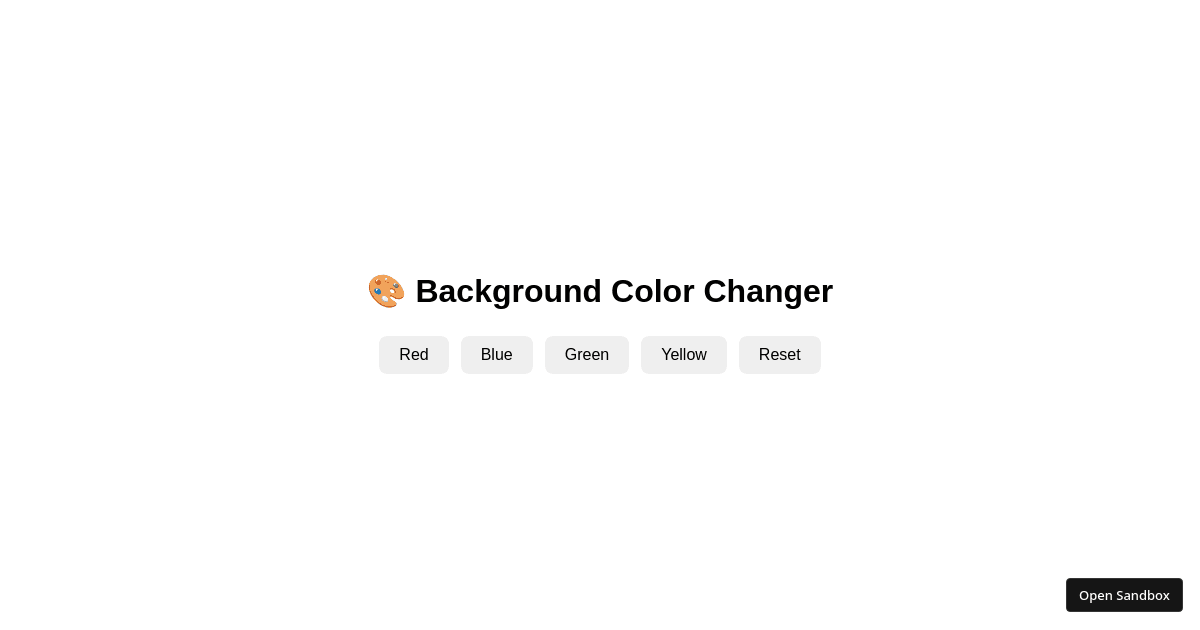 Background Color Changer - Codesandbox