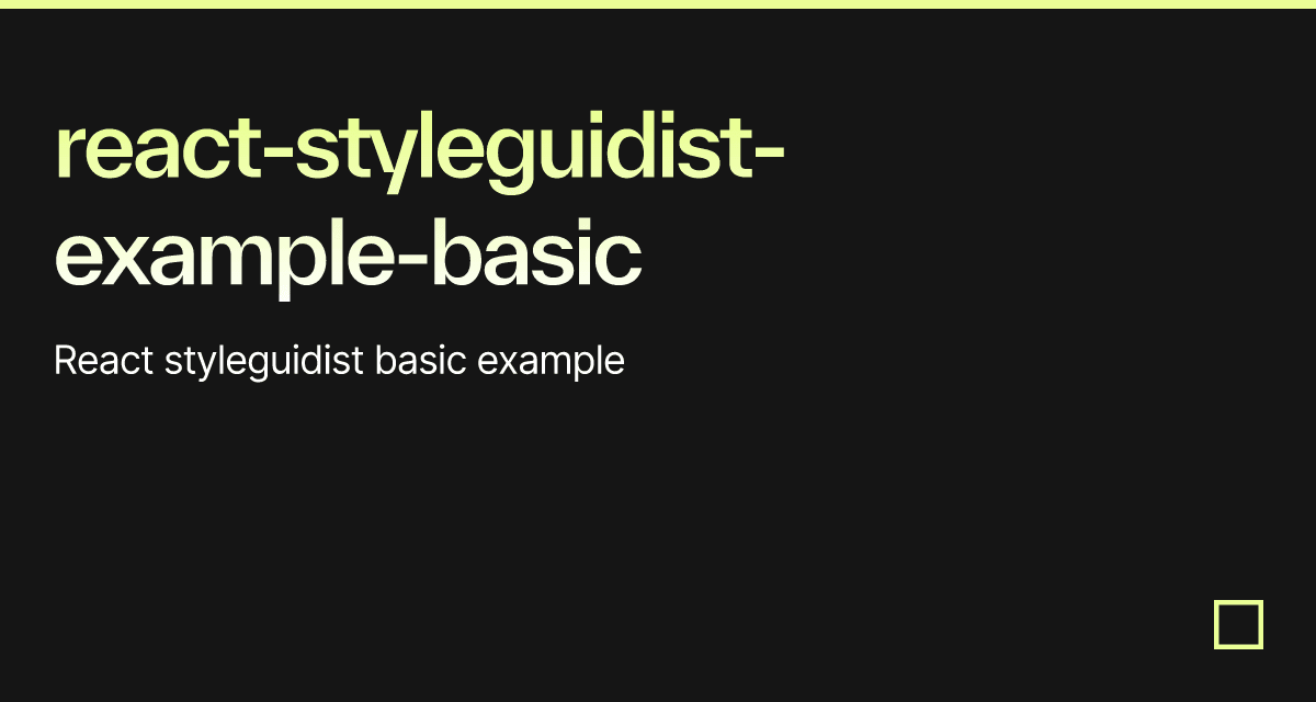 react-styleguidist-example-basic - Codesandbox
