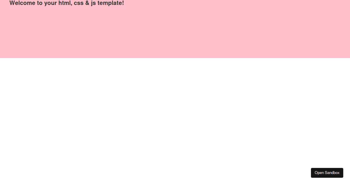 Html Css And Js Template Codesandbox 6410
