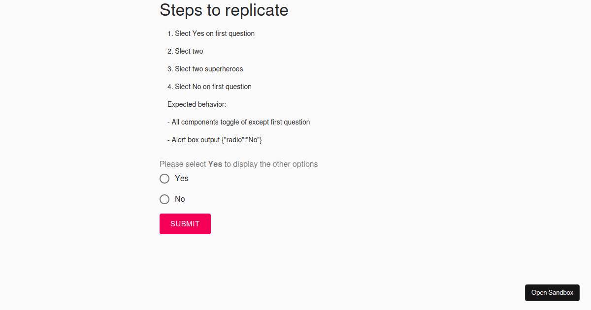 67327916react Hook Form V7 Key Value In Fromstate Not Cleared After Unmounting Its Regi