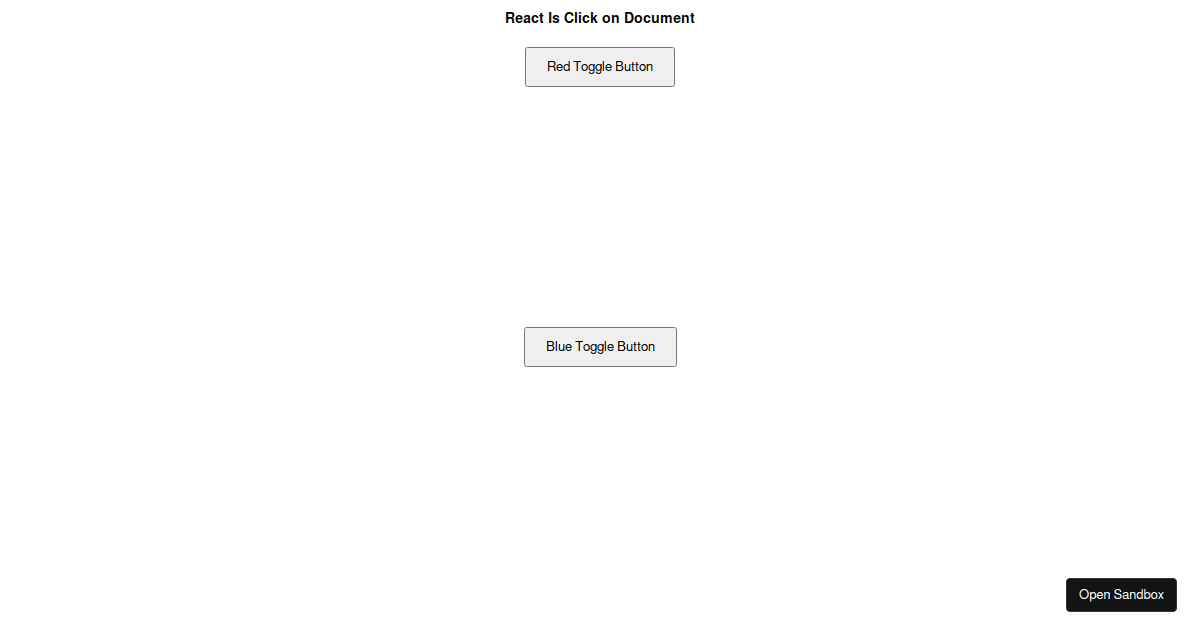 React Is Click On Document Codesandbox