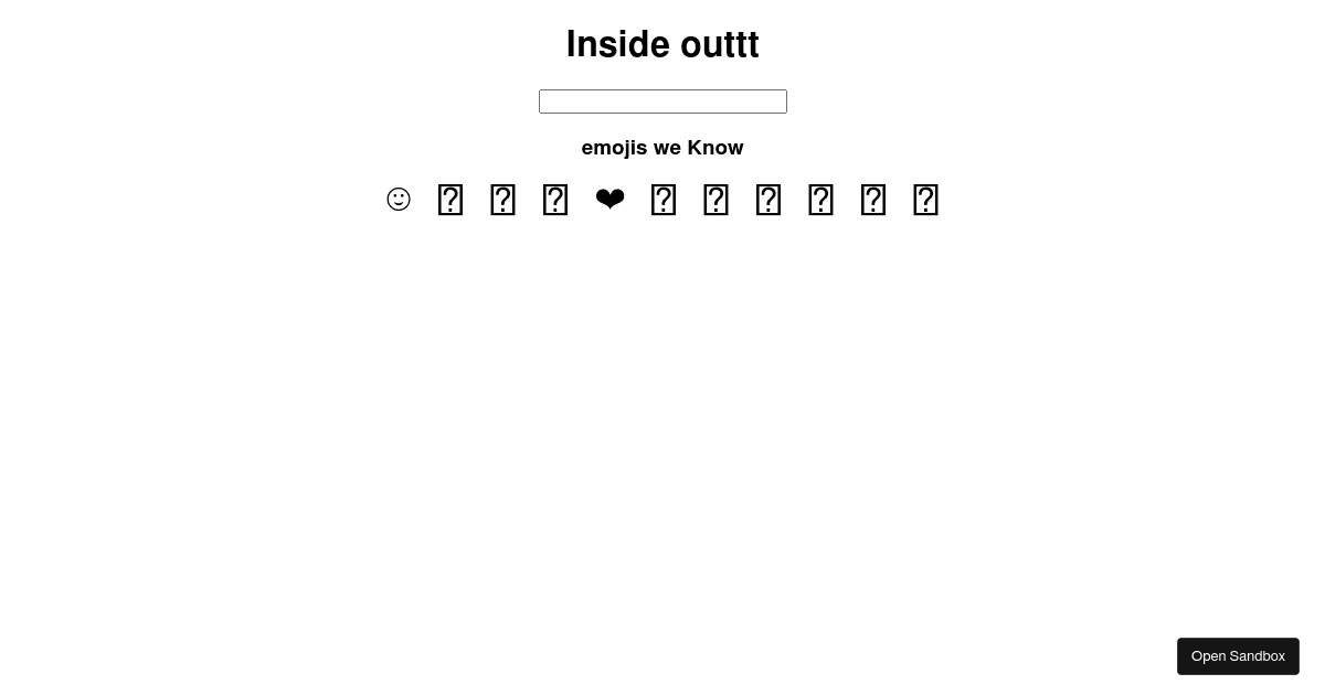 emoji-in-react - Codesandbox