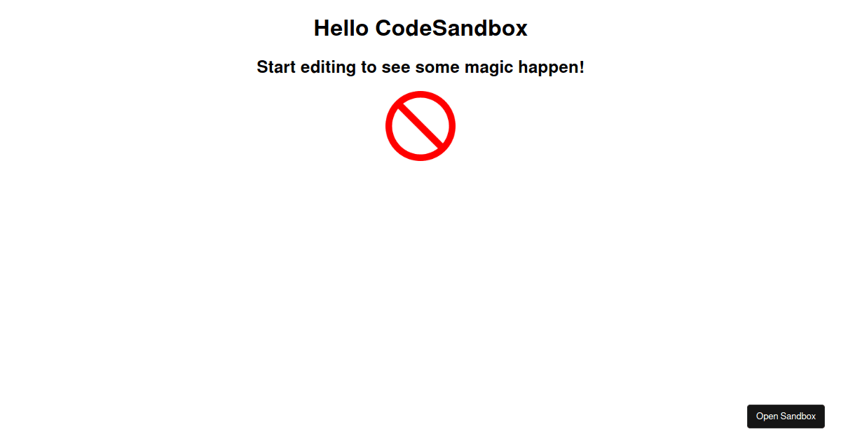 reactjs-OnError - Codesandbox